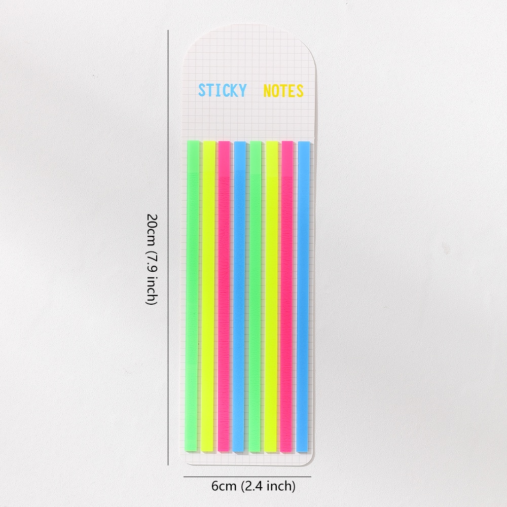 Imoda Ins Style Sticky Notes Extremely Thin Narrow Fluorescent ...