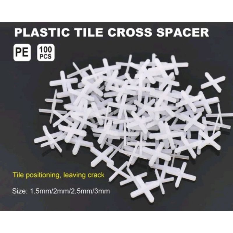 TILE SPACER 1MM, 1.5MM, 2MM, 2.5MM,3MM PLASTIC TILE CROSS SPACERS ...