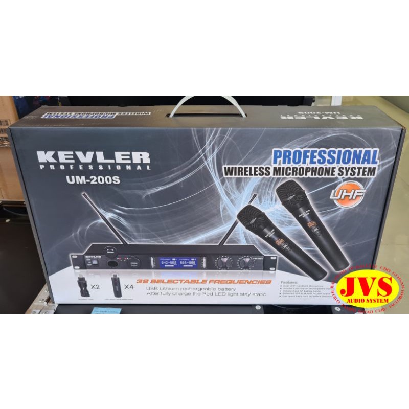 Kevler UM-200S Dual Wireless Microphone with Chargeable Batteries and ...