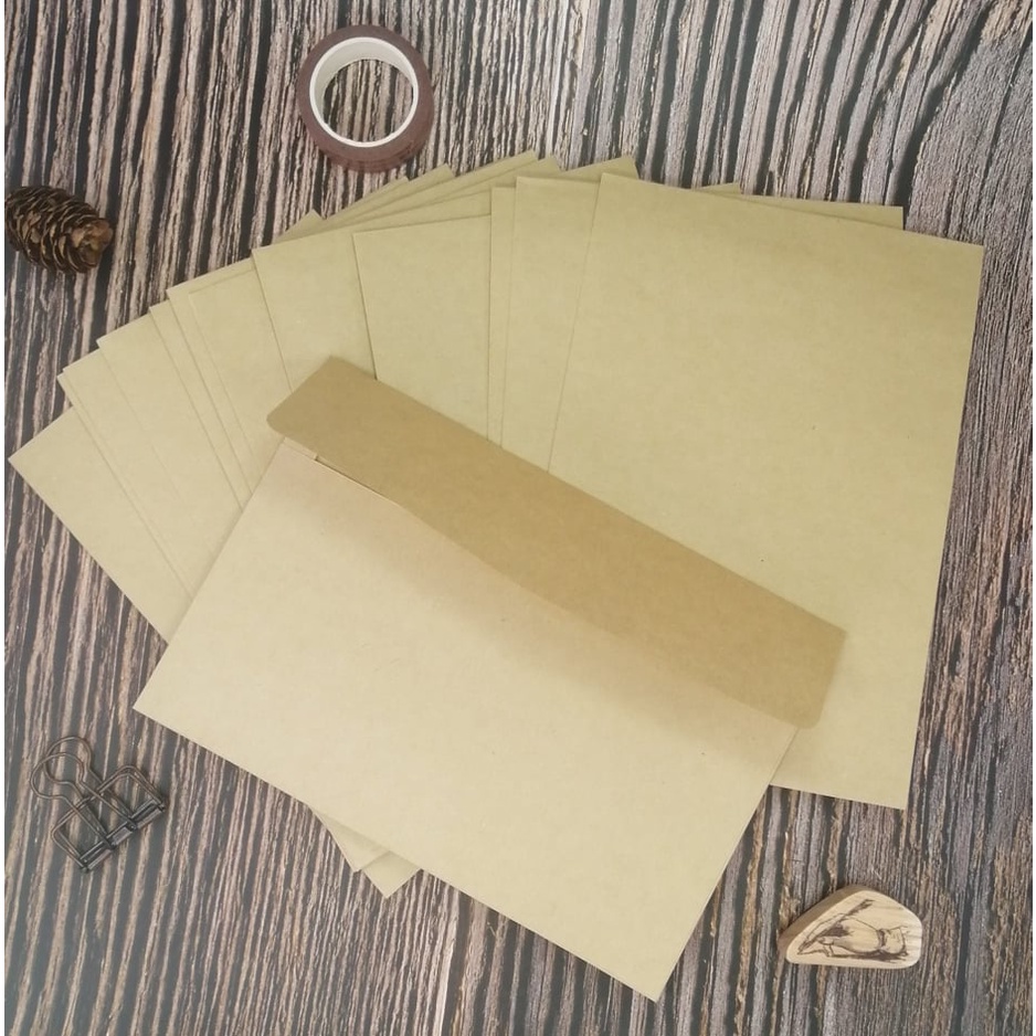EcoFriendlyStuffsA7 or 5x7 Kraft Paper BROWN Envelopes for 5R Paper ...