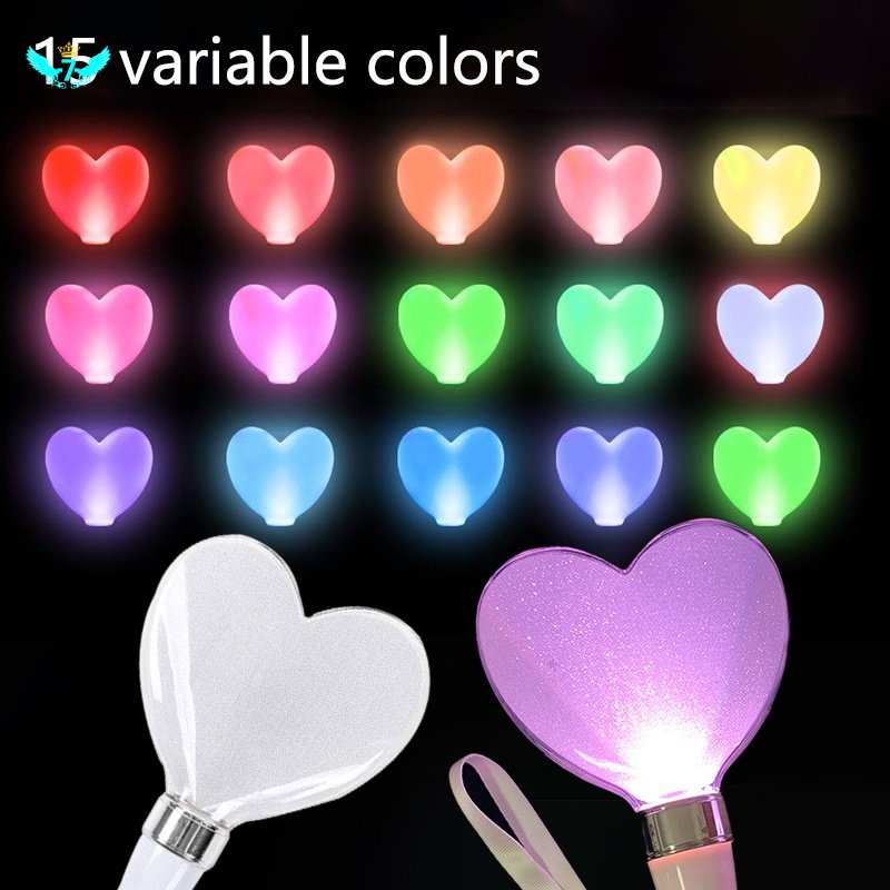 Concert pink light stick, luminous short love stick, mini LED Heart ...