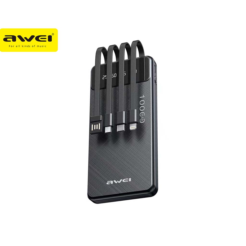 Awei P131K 10000mAh Powerbank High Capacity Long Life Battery Multiple ...