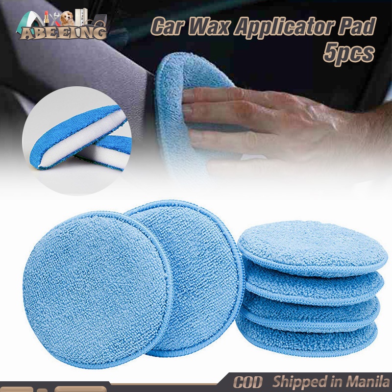 5Pcs Car Microfiber Wax Applicator Ultra-Soft Microfiber Wax Applicator ...