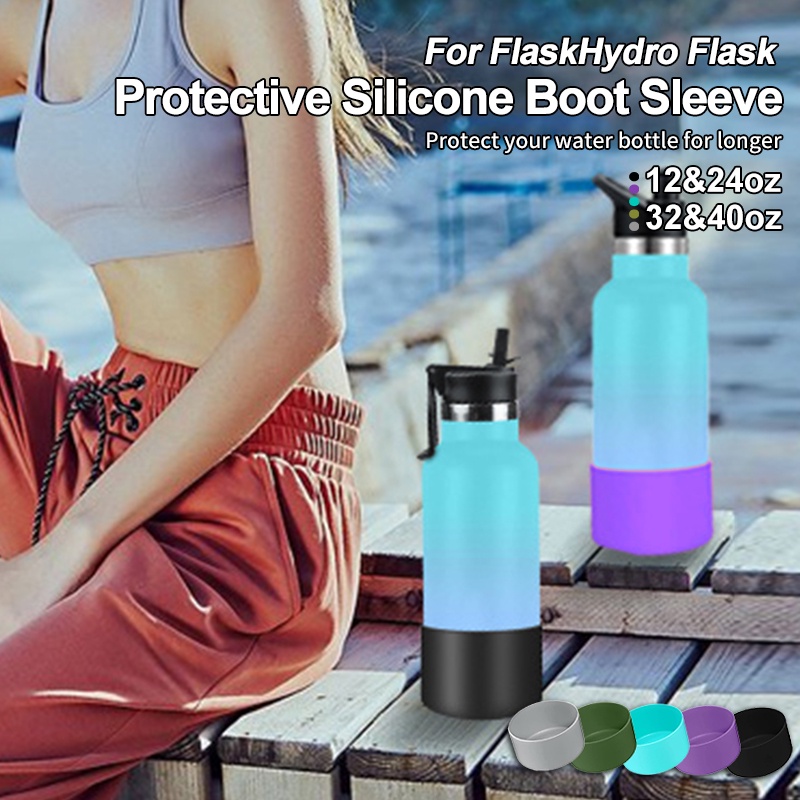 Protective Silicone Boot Sleeve for Hydro 12-40oz Water Bottles, Flask ...