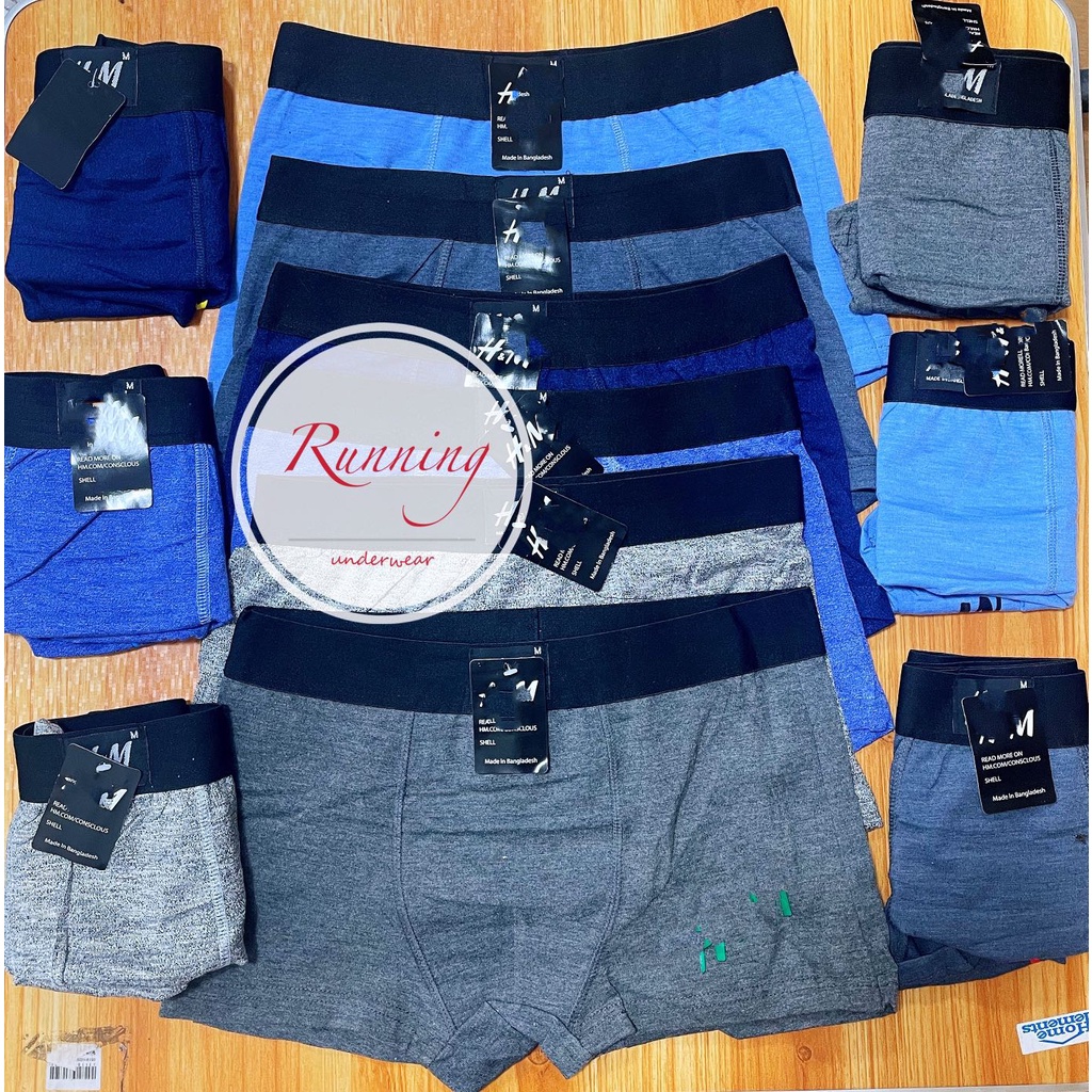 6 PCS 100%cotton stretch BOXERS MENS | Shopee Philippines