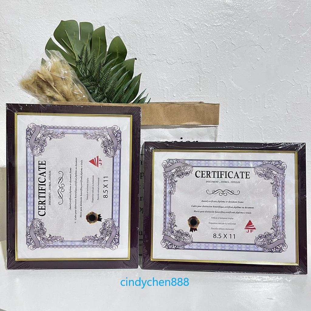 8x12 & A4 & 8x10 & 8.5x11 PVC CERTIFICATE FRAME SIZE A4 / 8.5*11 inches ...