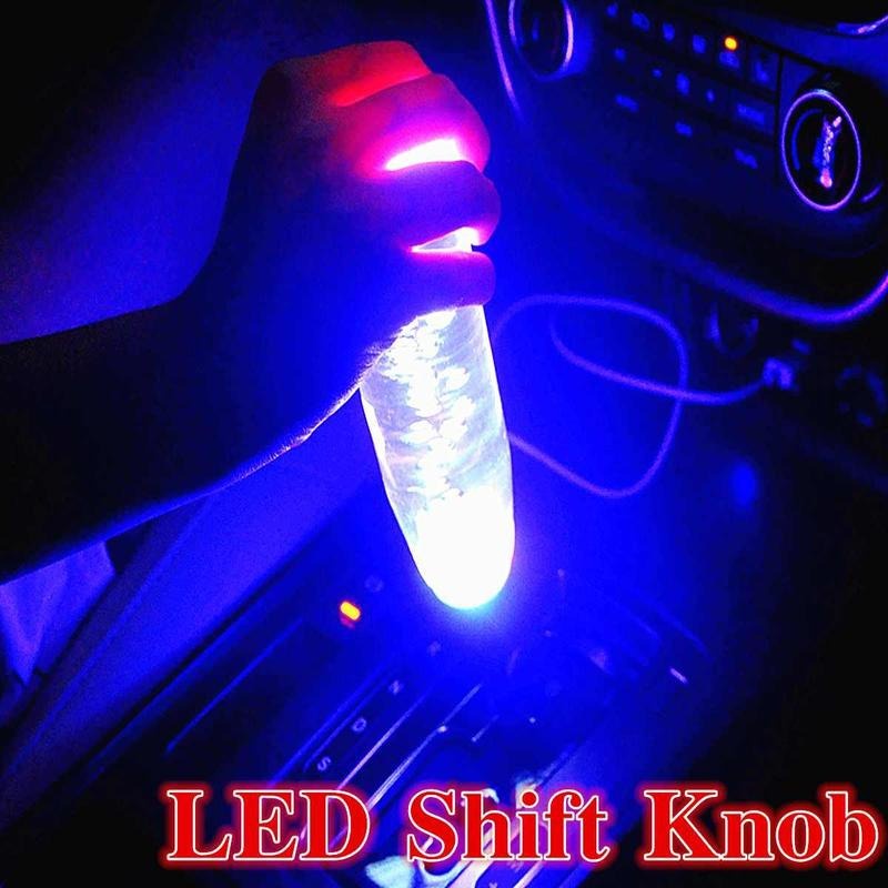 Kambyo 15cm LED colorful Gradient Crystal Car Gear Stick Lever Shift ...