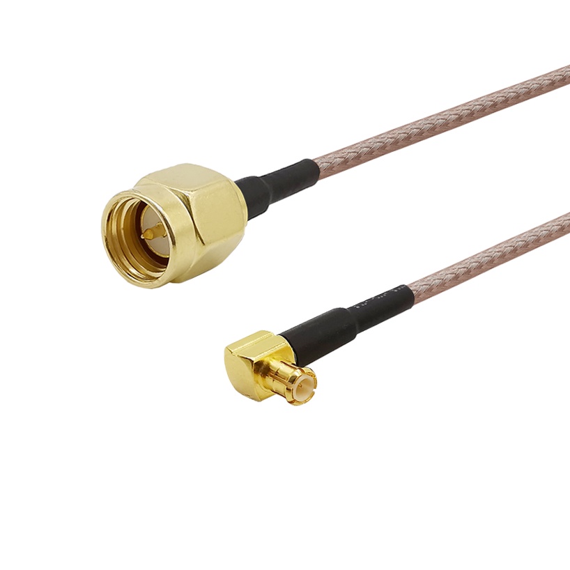 1PCS SMA Male Plug to MCX Male Plug Right Angle L Shape RG316 RG178 Cables RF Coax Coaxial ...