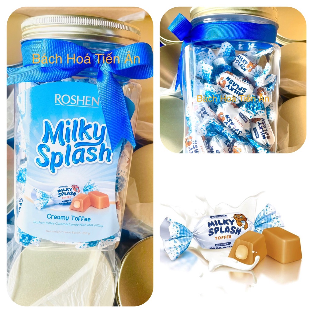 Milky Splash ROSHEN creamy toffee candy 300g bottle Imported from ...