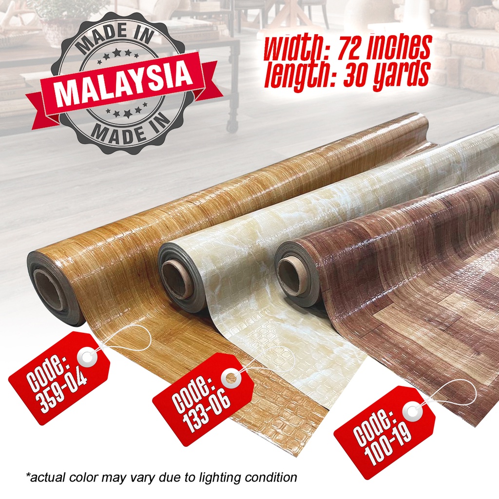 UNIBEST 30 Yards x 72 Inches Malaysian High Quality Floor Linoleum ...