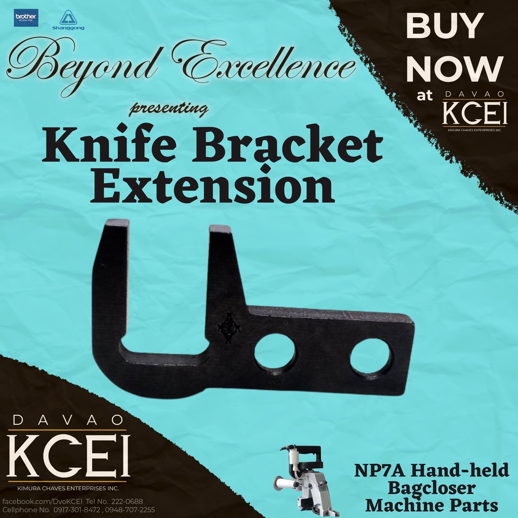 Knife Bracket Extension for Newlong NP7A Hand-held Portable Bagcloser ...