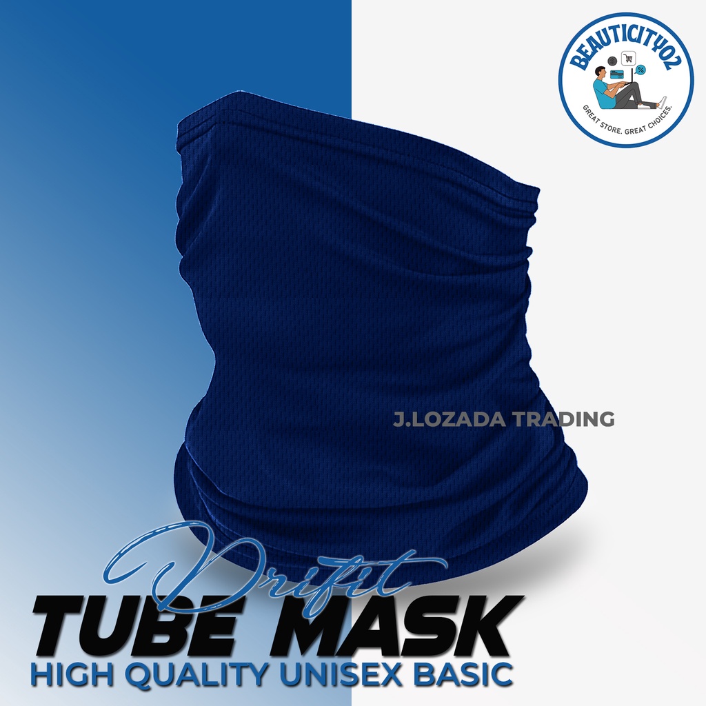 DTM PLAIN - Multipurpose Drifit Tube mask for Bikers Riders / Face Mask ...
