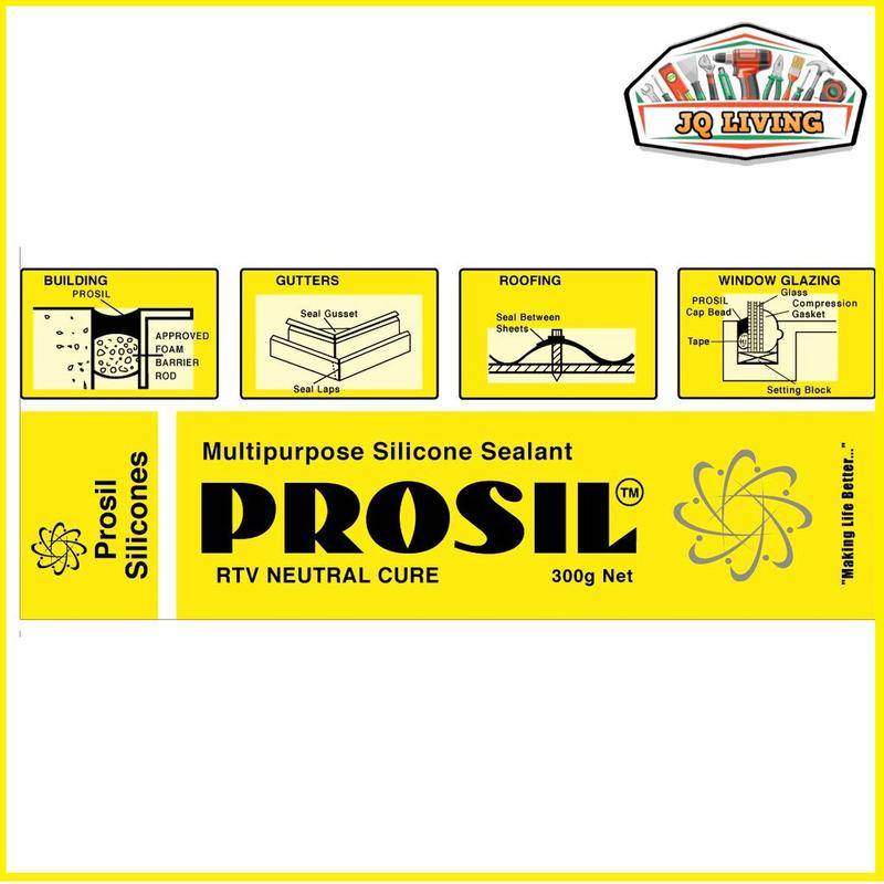 Prosil Multi-Purpose Silicone Sealant RTV Neutral Cure 300g (Clear ...