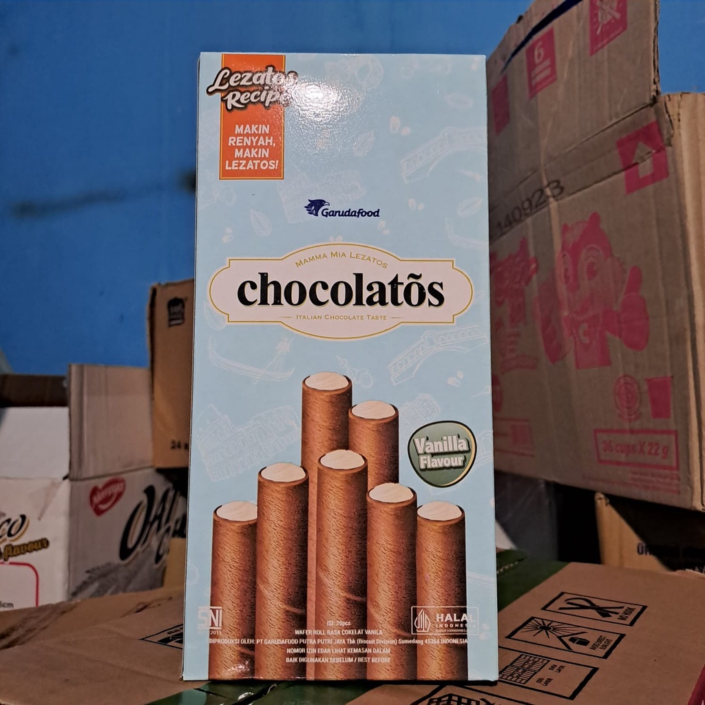 Chocolatos Wafer Stick Vanilla 20pc (15Gr) | Shopee Philippines