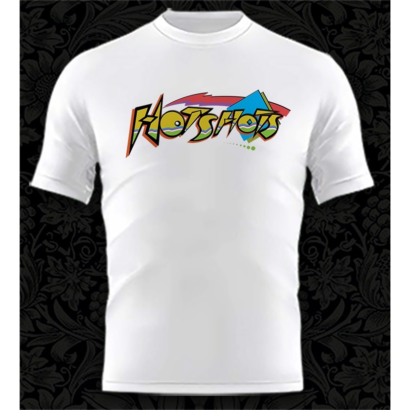 HOTSHOTS Throwback Black & White Cotton/Spandex Shirt unisex | Shopee ...