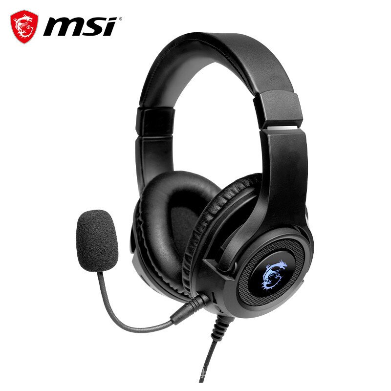 MSI (MSI) DH40 RGB Gaming Headset Virtual 7.1 Detachable Microphone ...