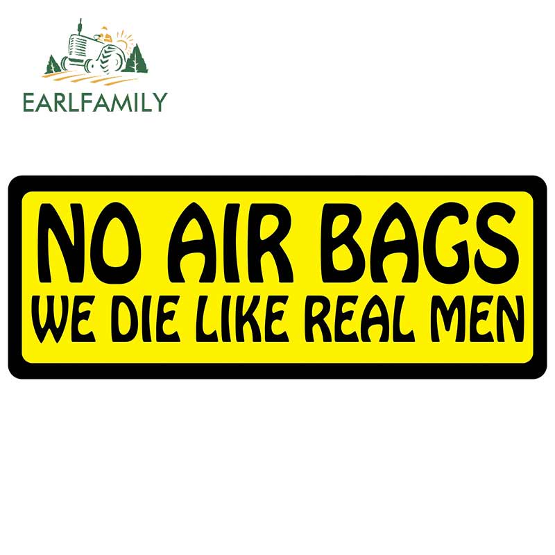 EARLFAMILY 13cm x 5cm For No Air Bags Warning Sign Funny Car Stickers ...