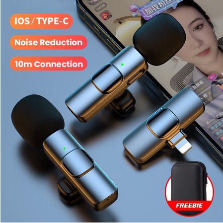 Wireless Lapel Microphone for IOS Android Phone,Mini Portable Noise ...