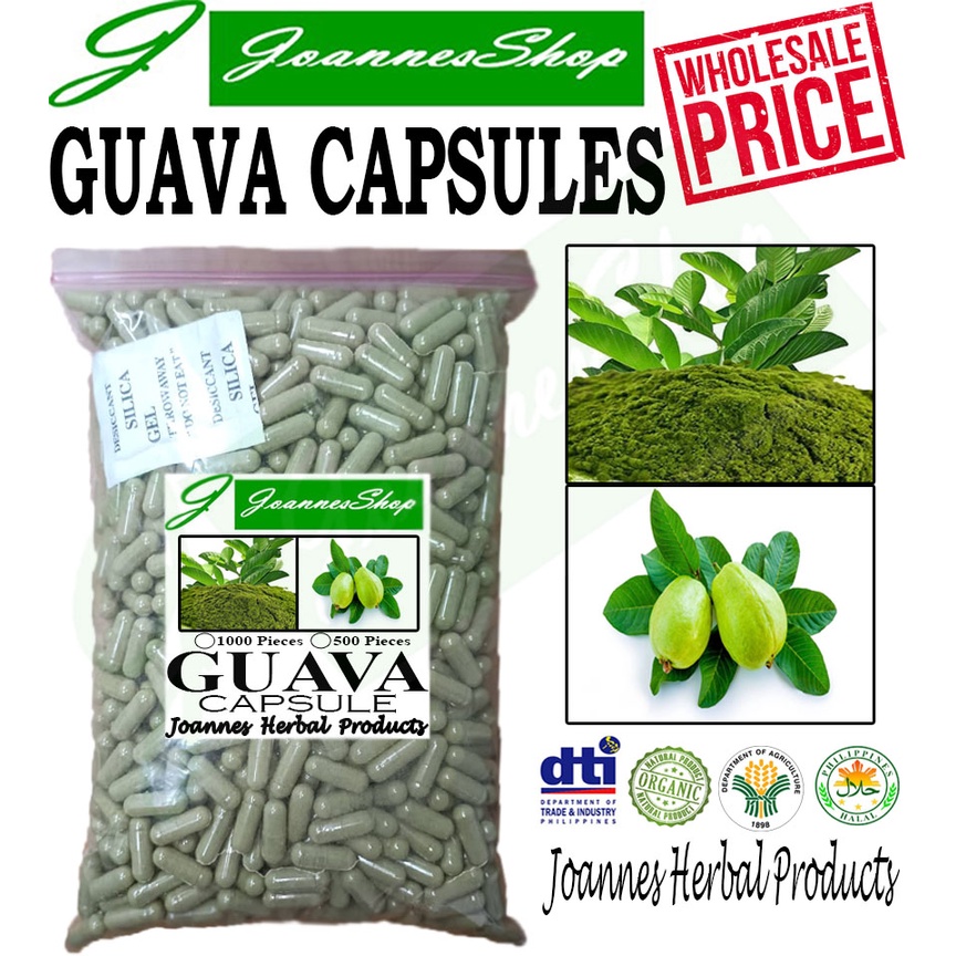 [ BULK PACK ] GUAVA CAPSULES 500 MG BENEFITS | Shopee Philippines