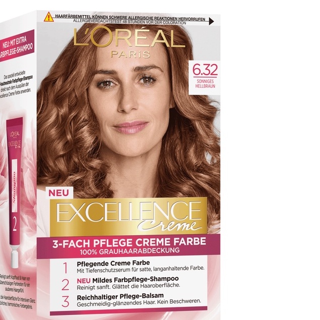 Loreal Paris Excellence Cream Set 6.32 Golden Light Brown | Shopee ...