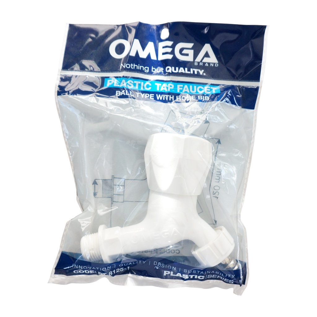 OMEGA Faucet Hose Bibb 1/2 white | Shopee Philippines