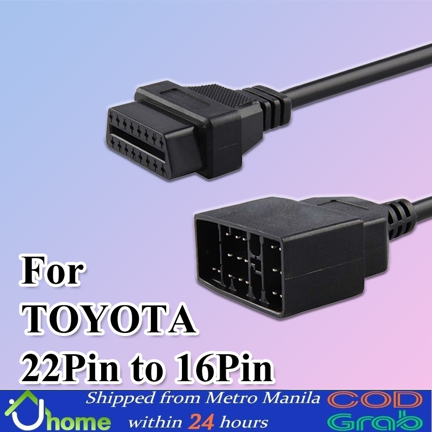 【SOYACAR】Toyota OBD Cable Diagnostic Connector 22Pin to 16Pin Car ...