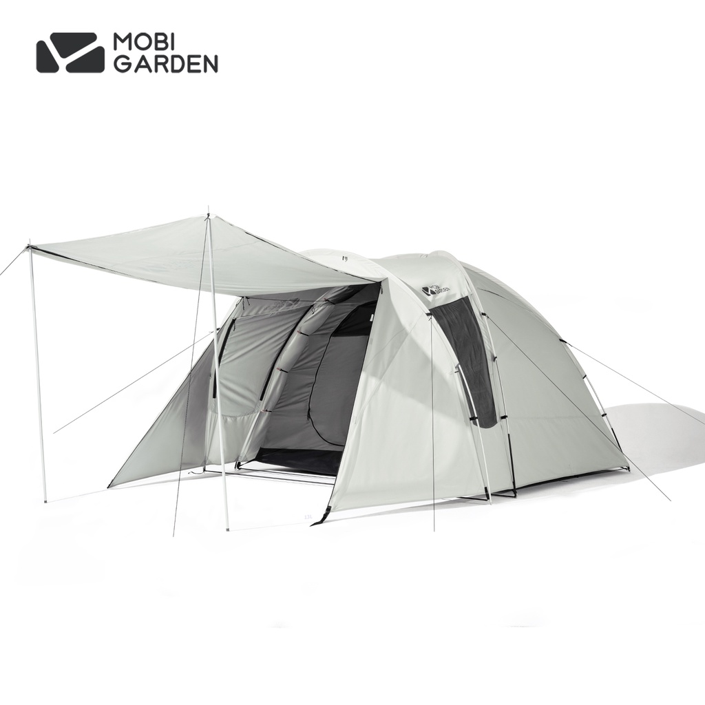 MOBI GARDEN Camping Tent Oxford Waterproof Big Space Family Glamping Tent 4 person Outdoor Beach ...