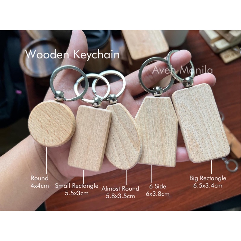 10pcs Regular Wooden Keychain | Shopee Philippines