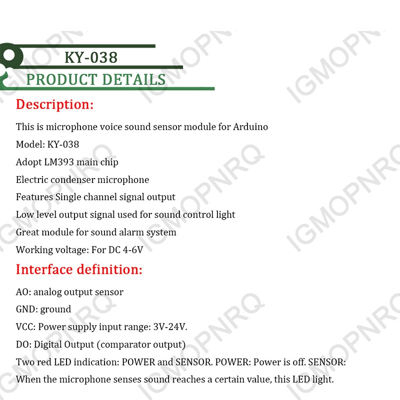 KY-038 4pin Mini Voice Sound Detection Sensor Module Microphone ... KY-038 4pin Mini Voice Sound Detection Sensor Module Microphone ...