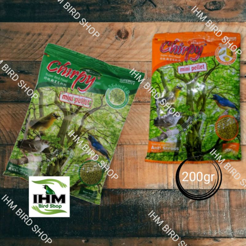 Chirpy MINI PELLET Bird Feed 3 IN 1 STRESS Seaweed & Honey Flavor ...