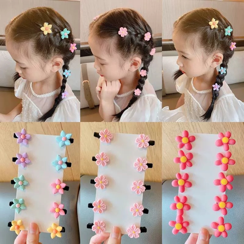10Pcs Set Boxed Clips Korean Cute Cartoon Small Hair Clip Girl Broken ...