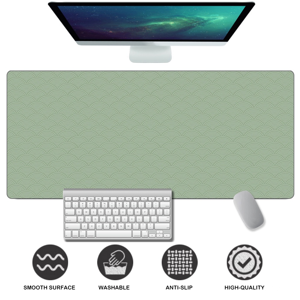 Hazakura Mousepad Japanese Pattern green Custom Printed Large Mouse Pad ...