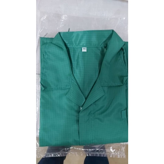 ESD Smock Cleanroom Workwear Lab Uniform Unisex - Dark Green | Shopee ...