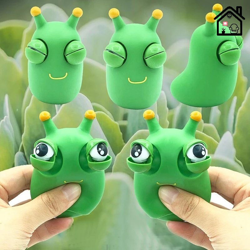 Grass Green Caterpillar Pinch Funny Green Decompression Squeeze Toy ...