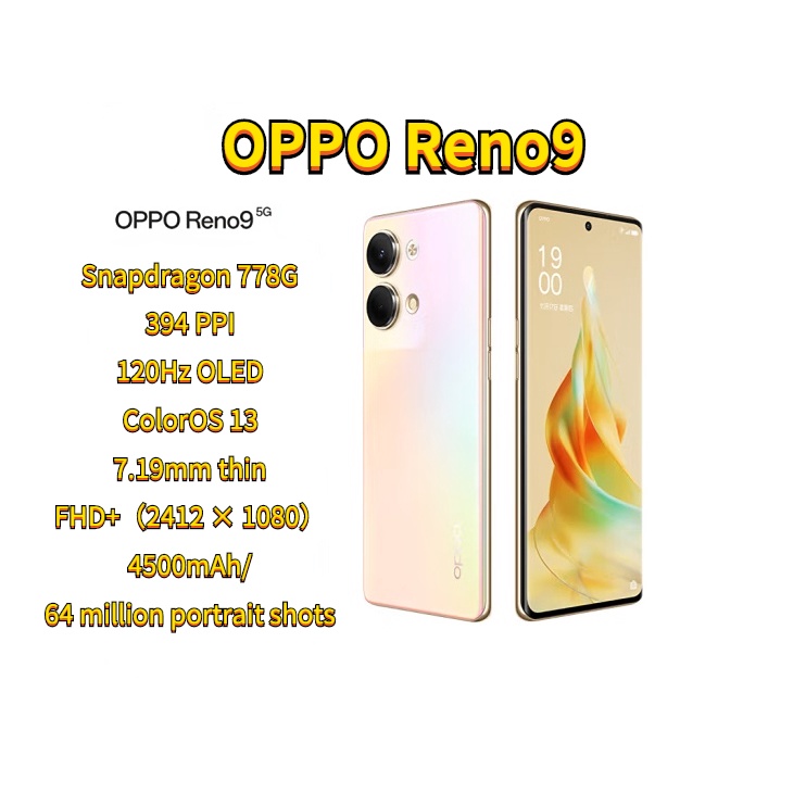 OPPO Reno9 64M Aqua Portrait Lens 120Hz OLED Ultra HD Curved Screen ...