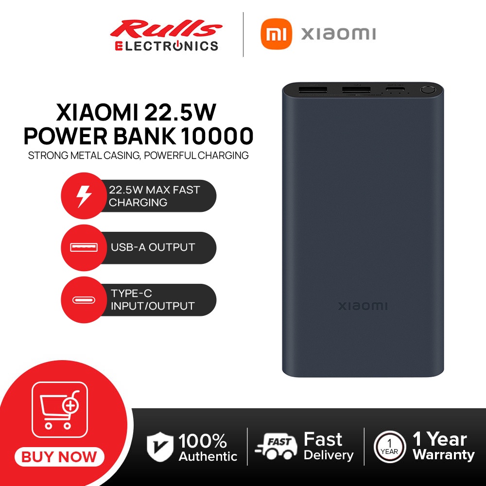 Xiaomi 22.5W Power Bank 10000 | 22.5W Max Fast Charging | USB-A Output | Type-C Input/Output ...