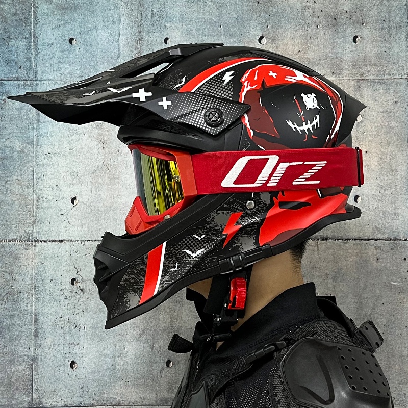 Motocross Off Road Motorcycle Cross Full face helmet visor | Shopee ...