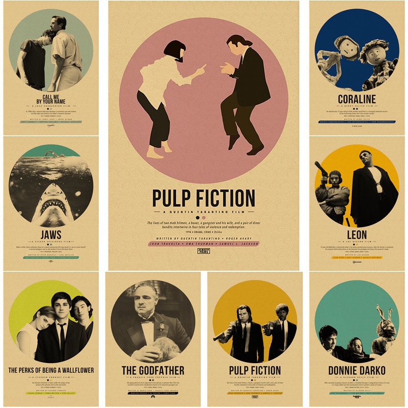 Classic Movies Vintage Poster Kraft Paper Prints Home Room Bar Cafe ...