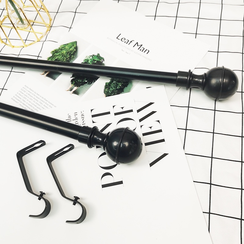 curtain rod 48'' - 84'' bracket iron adjustable scalable bedroom ...