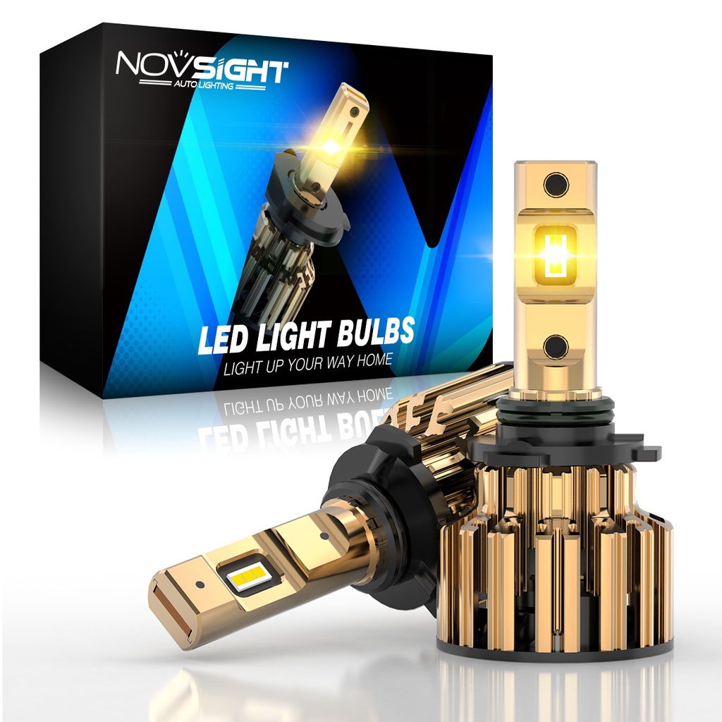 Novsight F03Y 3000K yellow light Super Bright Car LED Headlight 9005 9006 H4 H11 H7 70W 15000LM ...