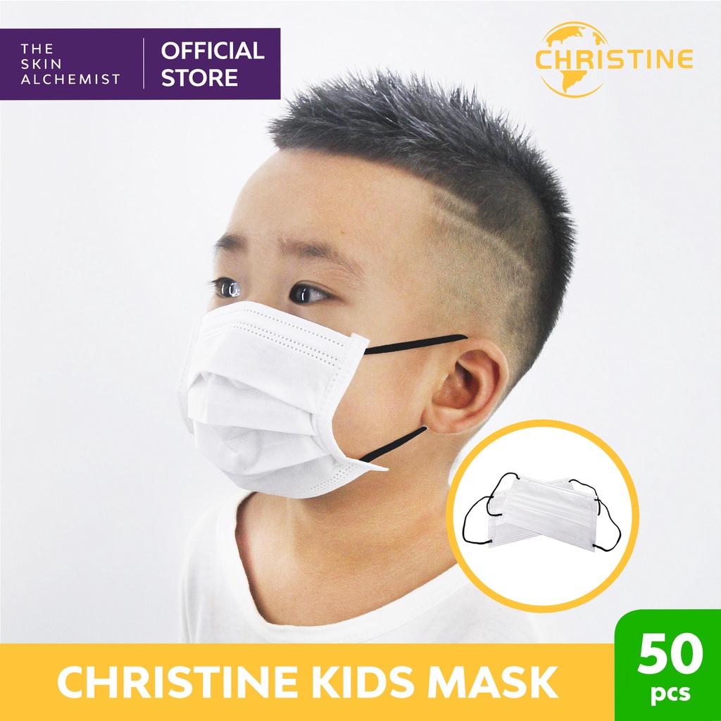 50 PCS KIDS CHILDREN'S WHITE / BLACK / COLORED CHRISTINE Black Earloop ...