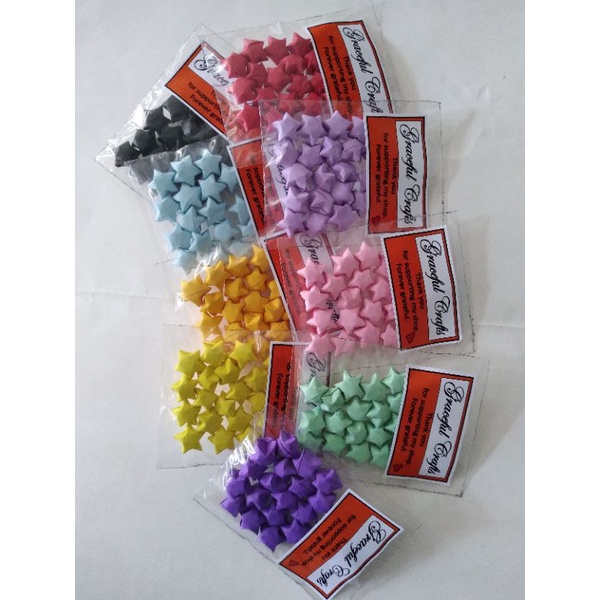 Paper Stars Lucky paper stars 20pcs/pack | Shopee Philippines
