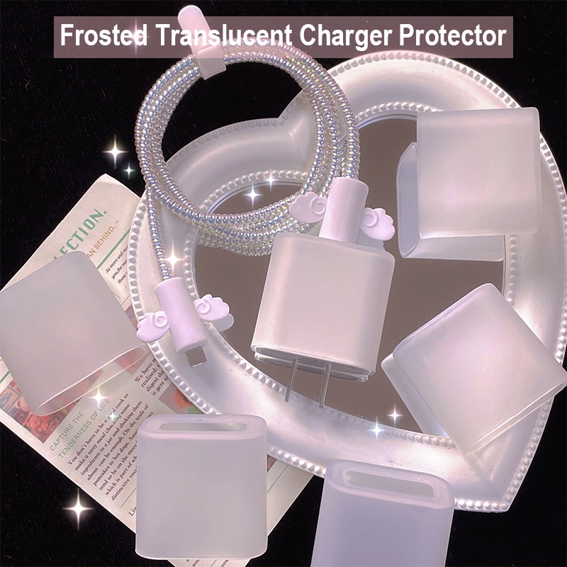 Upgrade Frosted Charger Protector/TPU Translucent Charger Cover ...
