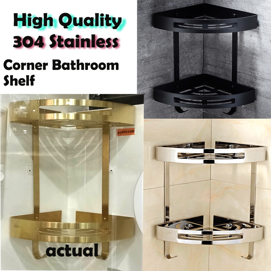 304 Stainless Bathroom Shelving / Shampoo Rack / Bathroom Rack / Corner ...