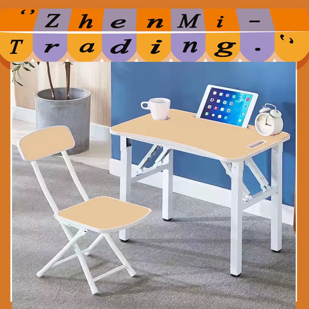 60CM Laptop Wooden Simple Computer Desk Chair Set Desktop Home Student ...