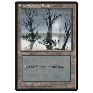 Snow-Covered Swamp Common Ice Age Magic the Gathering MTG Trading Card ...
