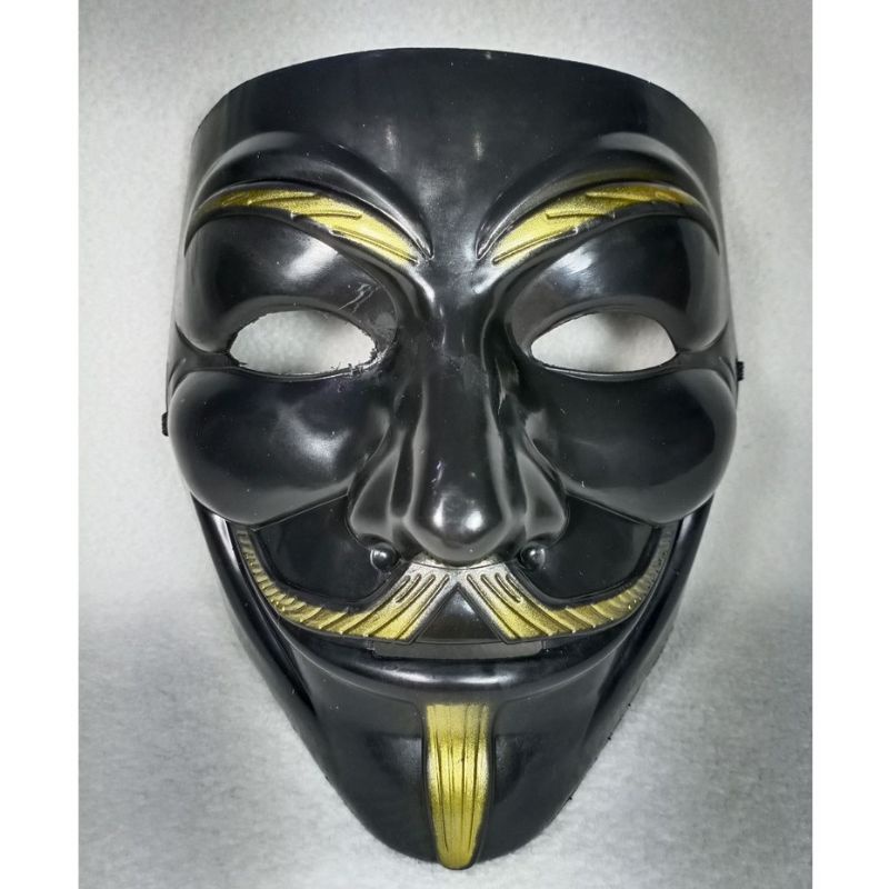Anonymous Mask / Anonymous hacker black version | Shopee Philippines