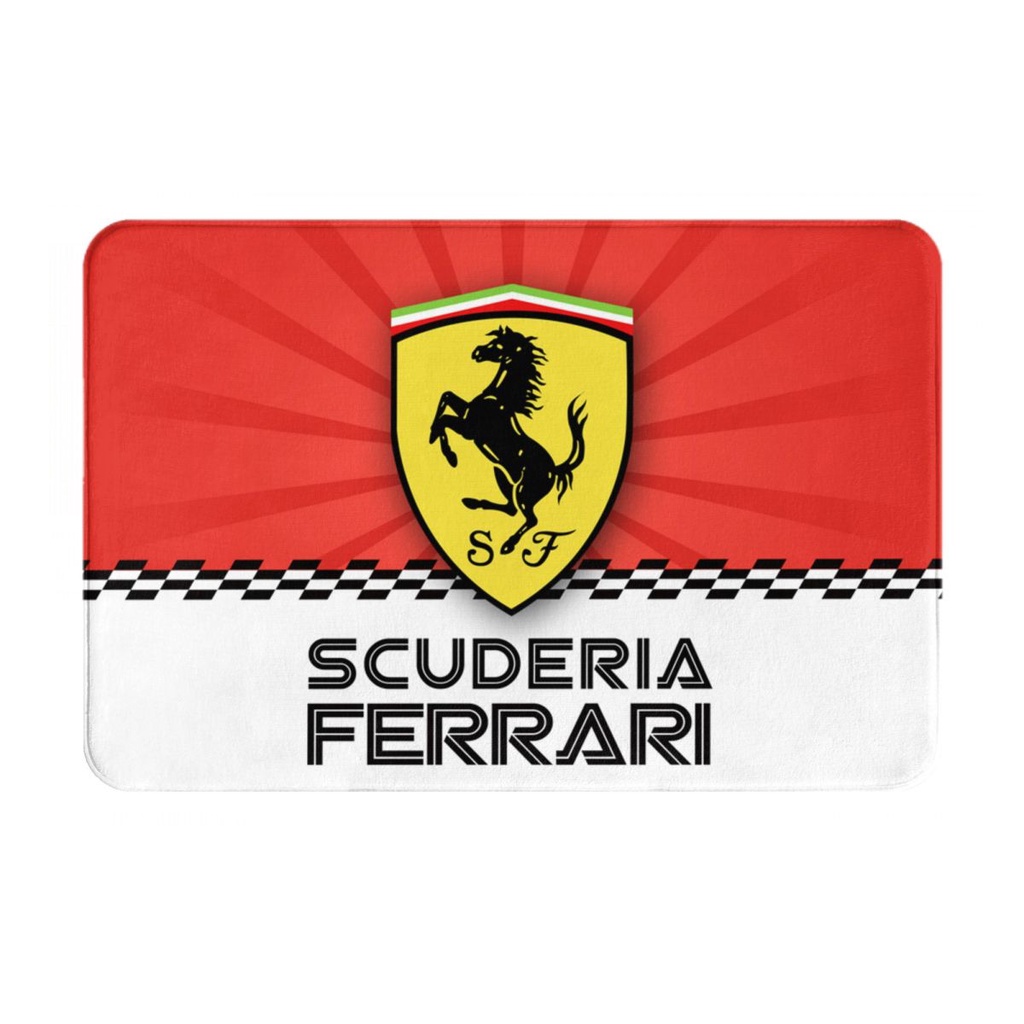 scuderia ferrari logo f1 Bathroom Anti-Slip Floor Mat Toilet Foot Door ...