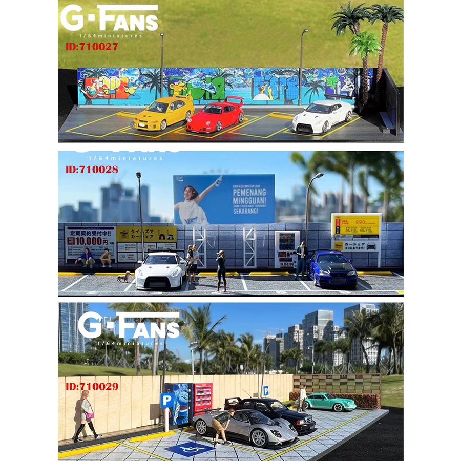 G-Fans 1/64 Assemble LED Diorama Model Car Display Station | Shopee ...