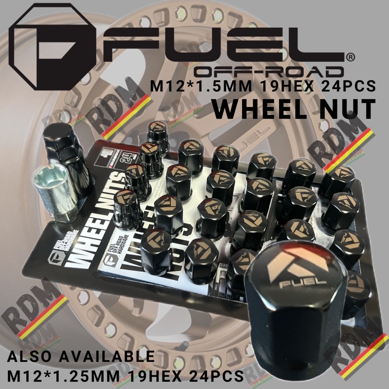 Fuel Lugnut 17Hex 24pcs w/ Hex adaptor 1.5Mm and 1.25Mm made in USA ...